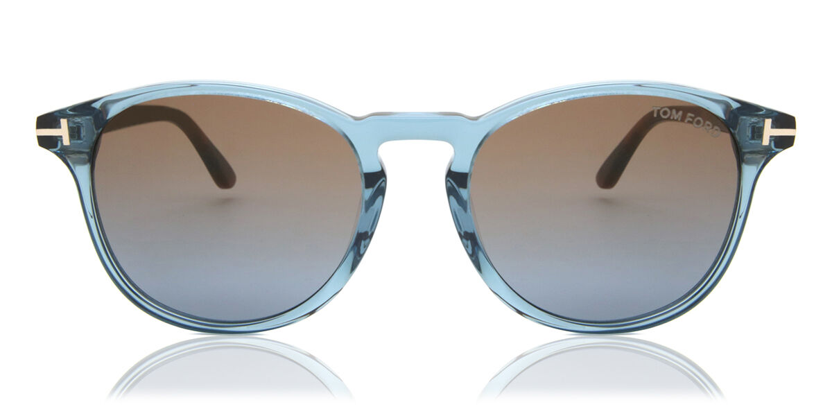 Tom Ford FT1097 LEWIS 90F オバール Transparent Stone Blue サングラス ...